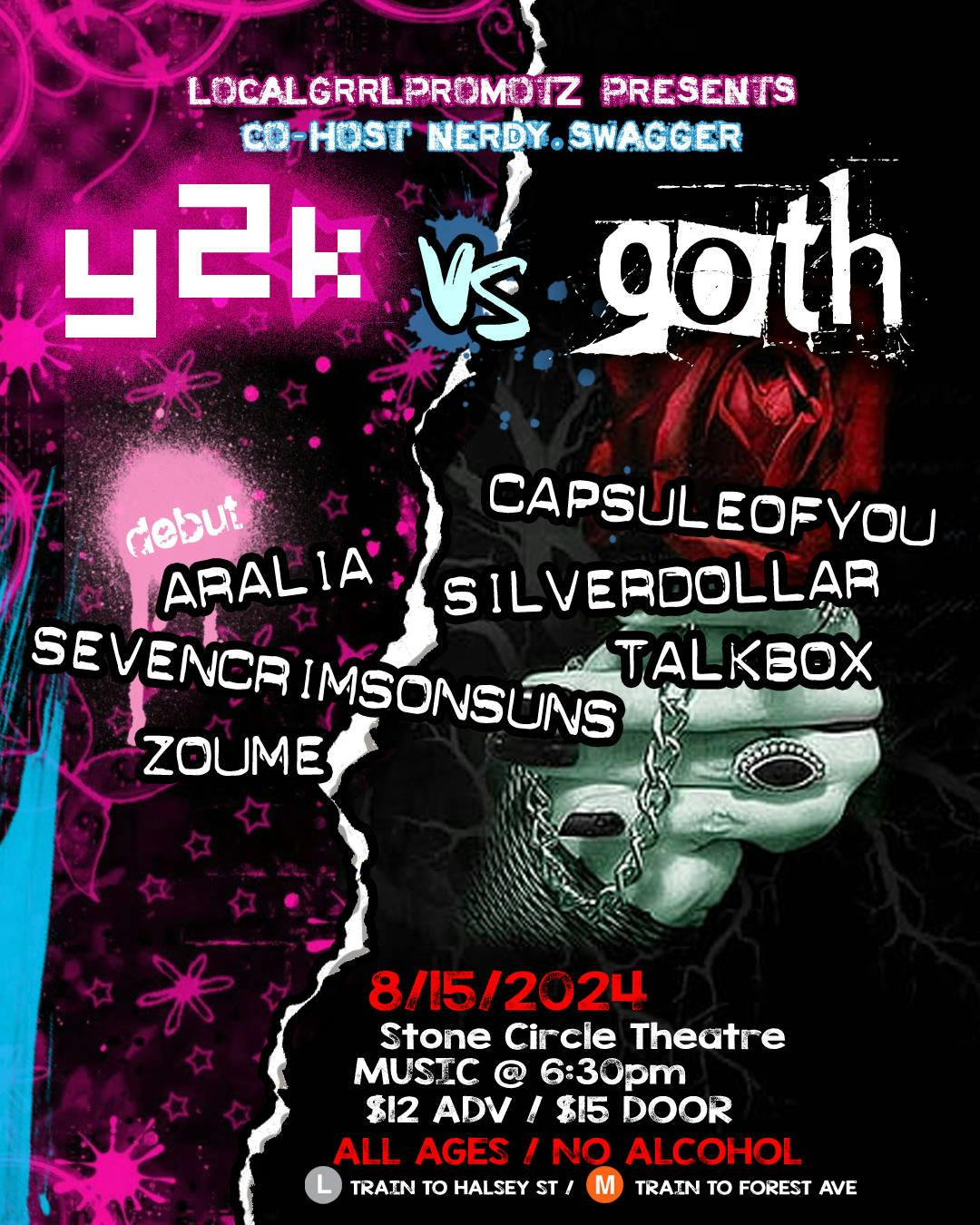 August 15th: Y2K vs GOTH Night | The Ticketing Co.